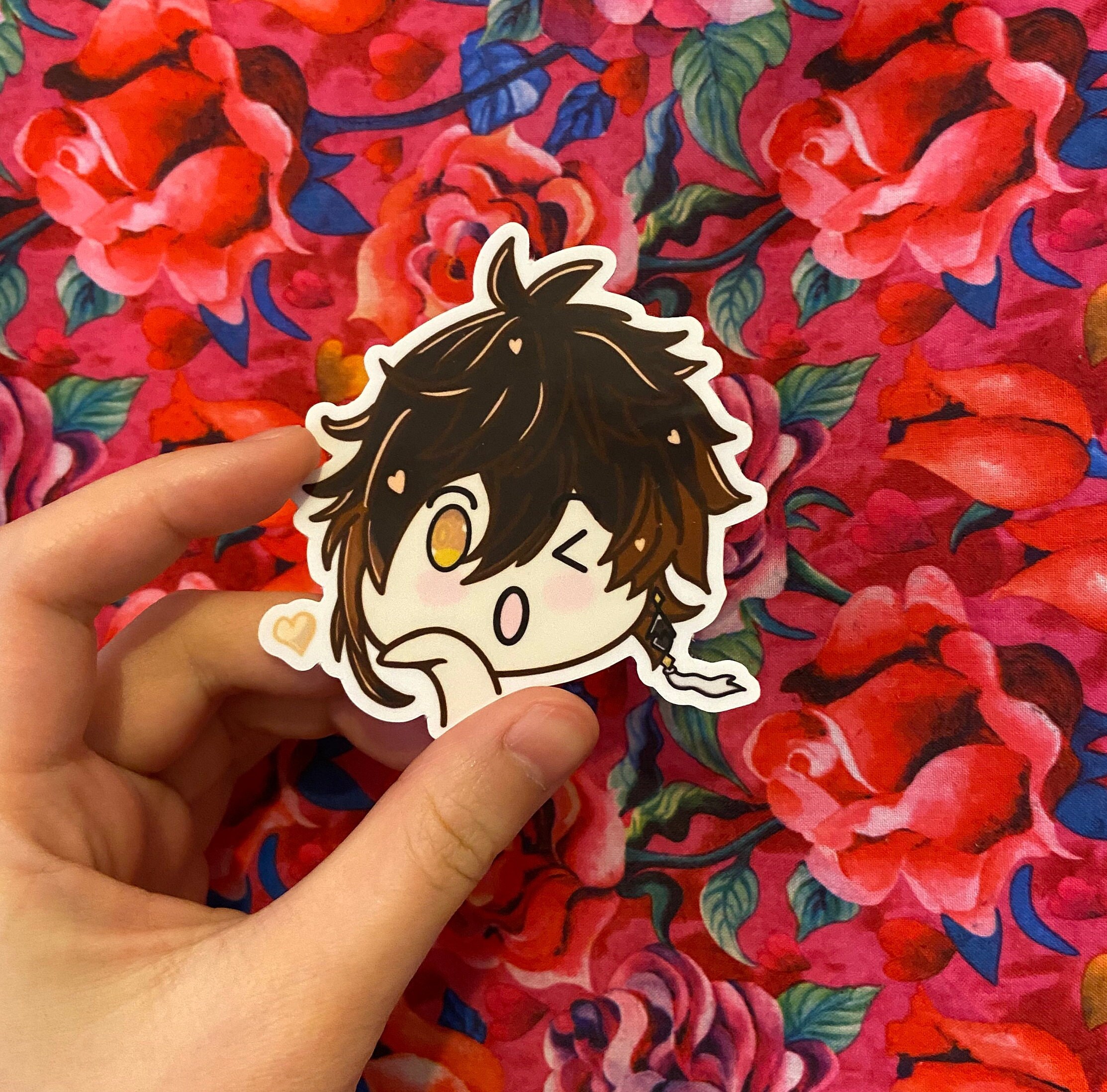 Zhongli Chibi Sticker Genshin Impact Matte Die-cut Vinyl Sticker Water ...