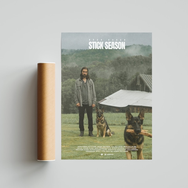 Stick Season Noah Kahan Wall Art Etsy