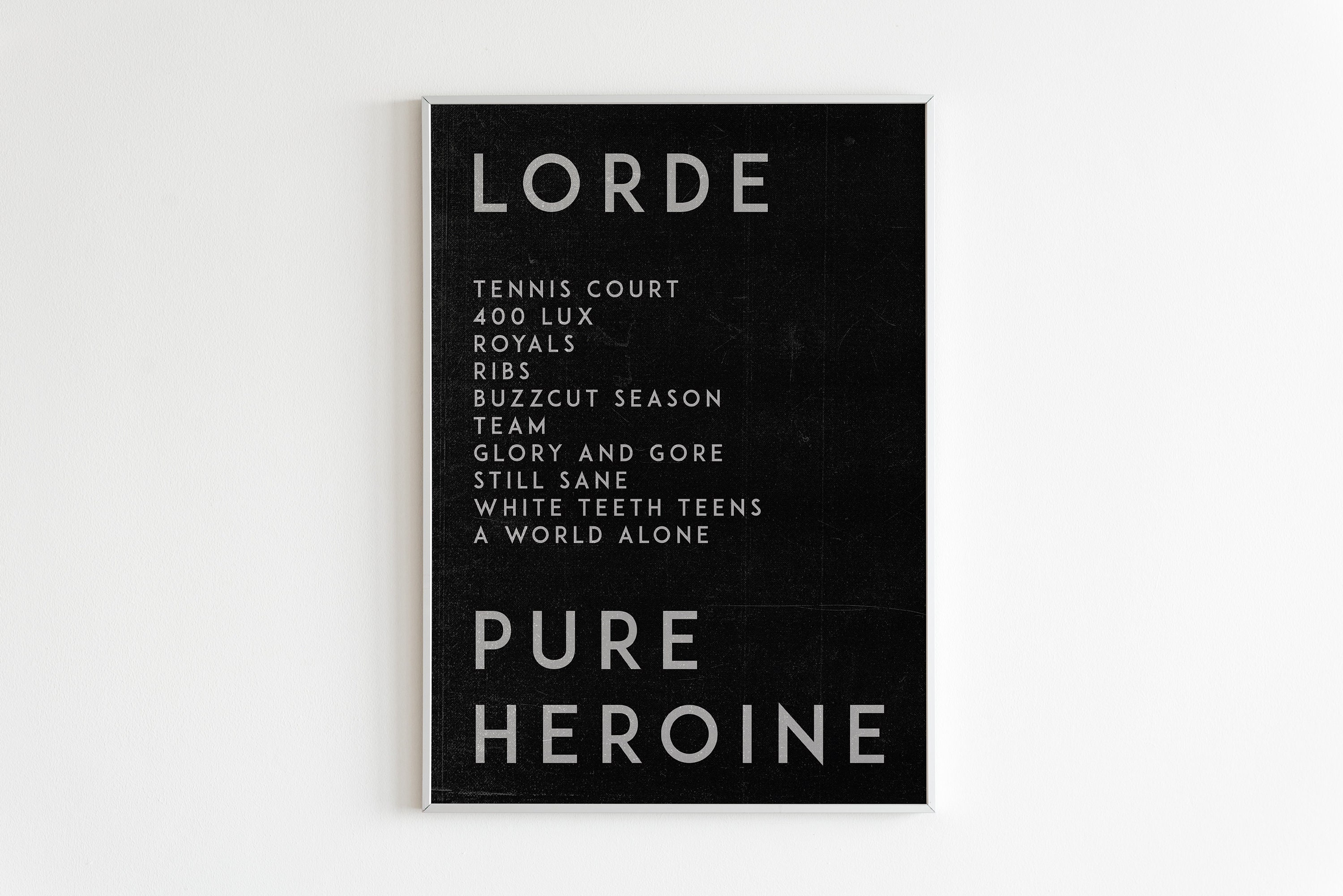Lorde 'Pure Heroine' Album Poster