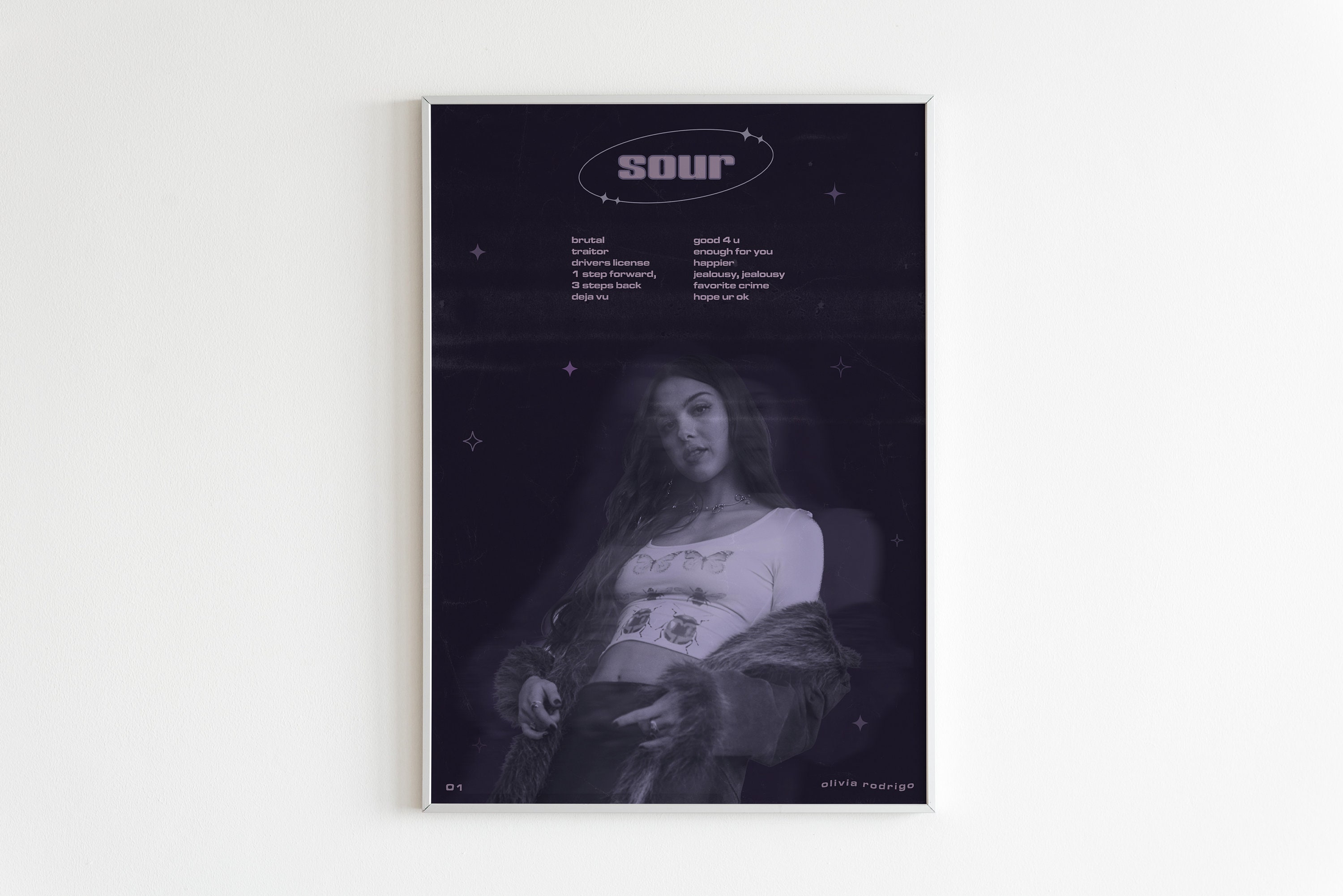 Póster Olivia Rodrigo Sour Album Cover vendido por Leading Pennant ...
