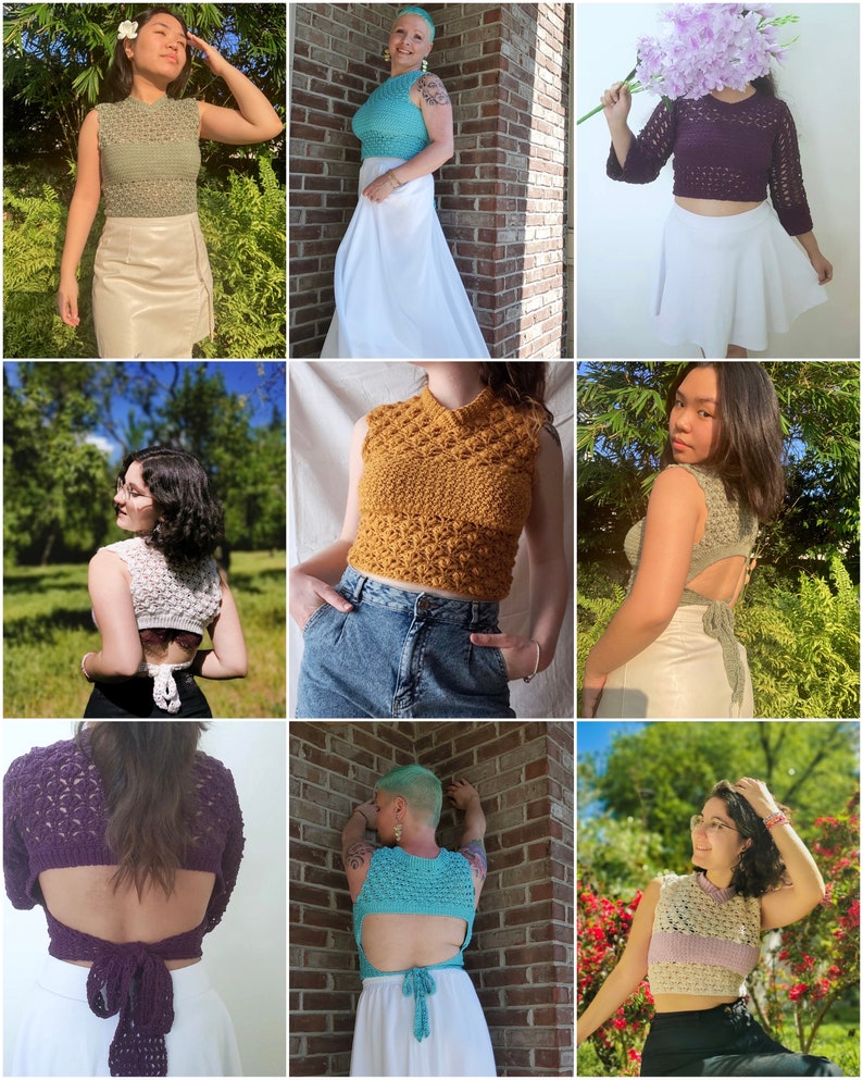 Mae Flower Top - May Flower Top - Digital Crochet Pattern - Size ...
