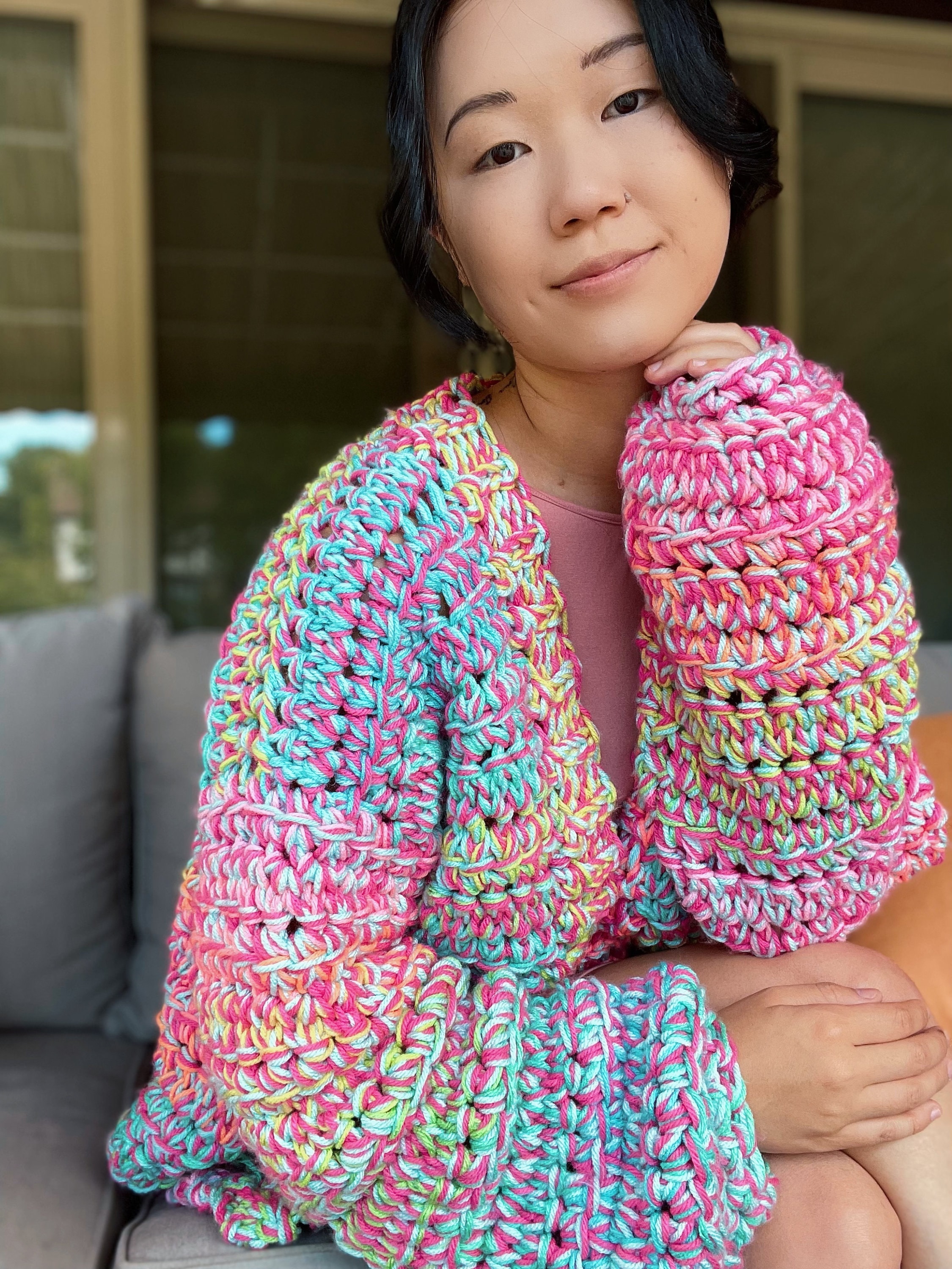 Chunky Stash Busting Cardigan - Made to Measure Crochet Pattern - MAELI ...