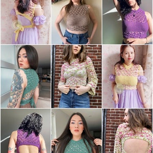 Mae Flower Top - May Flower Top - Digital Crochet Pattern - Size ...