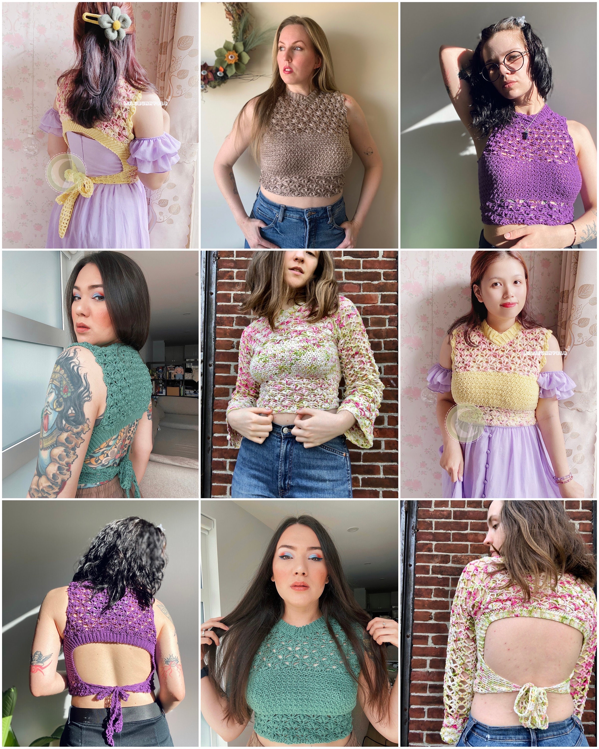 Mae Flower Top - May Flower Top - Digital Crochet Pattern - Size ...