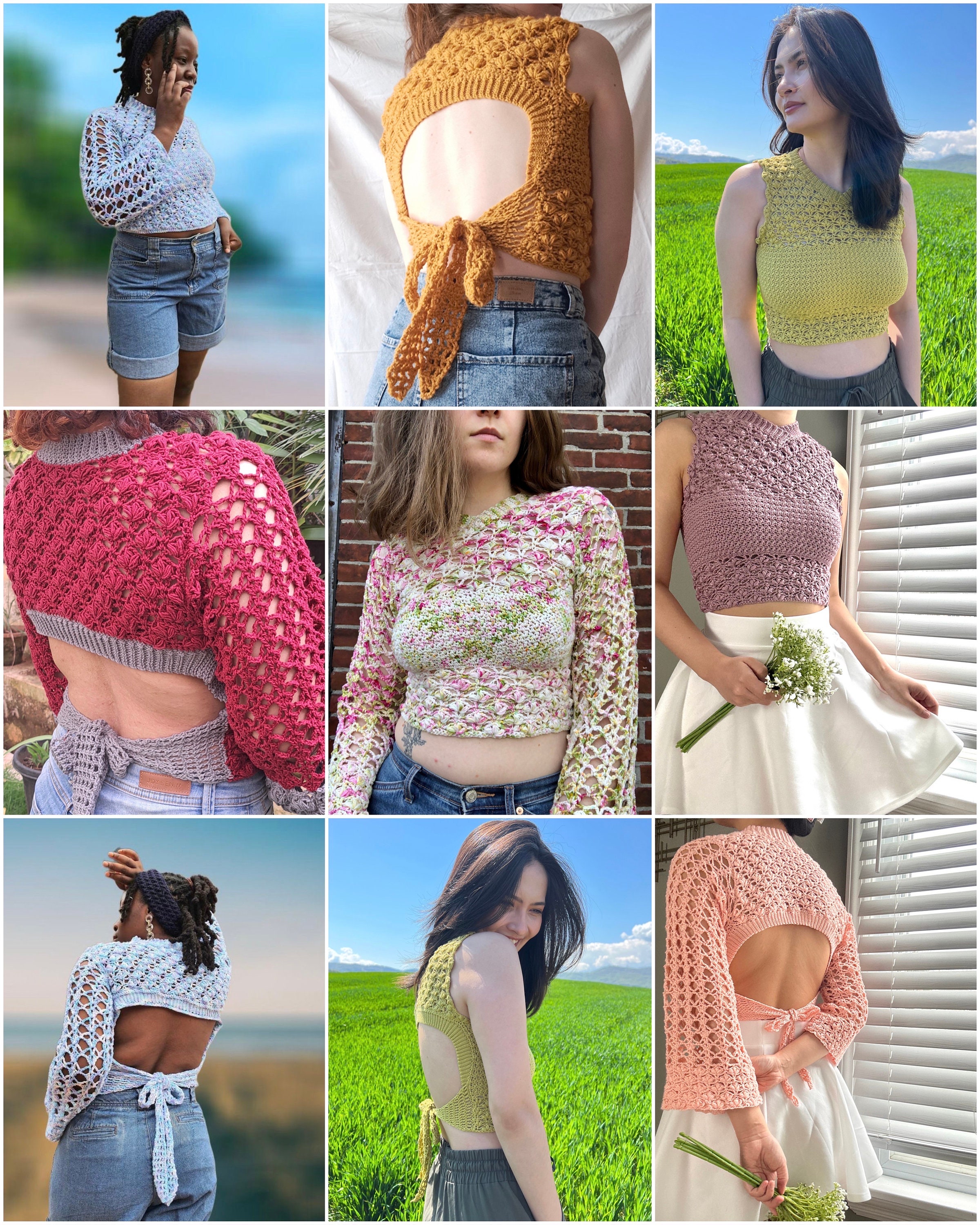 Mae Flower Top - May Flower Top - Digital Crochet Pattern - Size ...