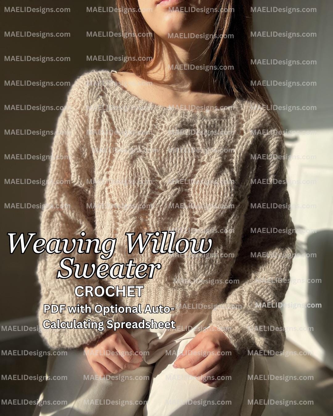 Weaving Willow Sweater Crochet Pattern | Fuzzy Sweater | PDF Download ...