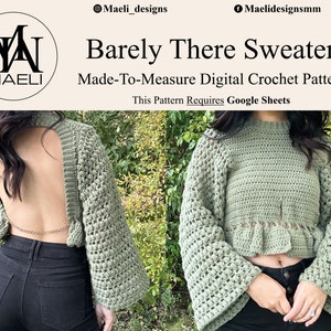 Barely There Sweater Backless Digital Crochet Pattern - Etsy