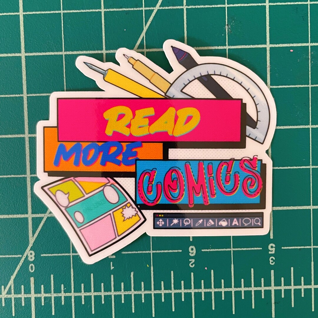 Read More Comics Vinyl Sticker - Etsy
