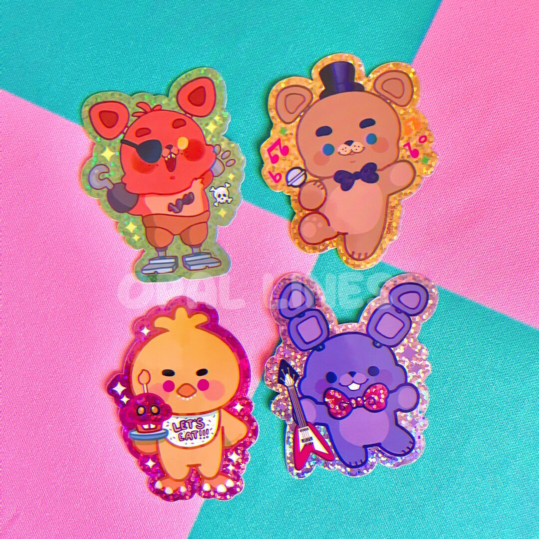 Animatronic Glitter Stickers - Etsy