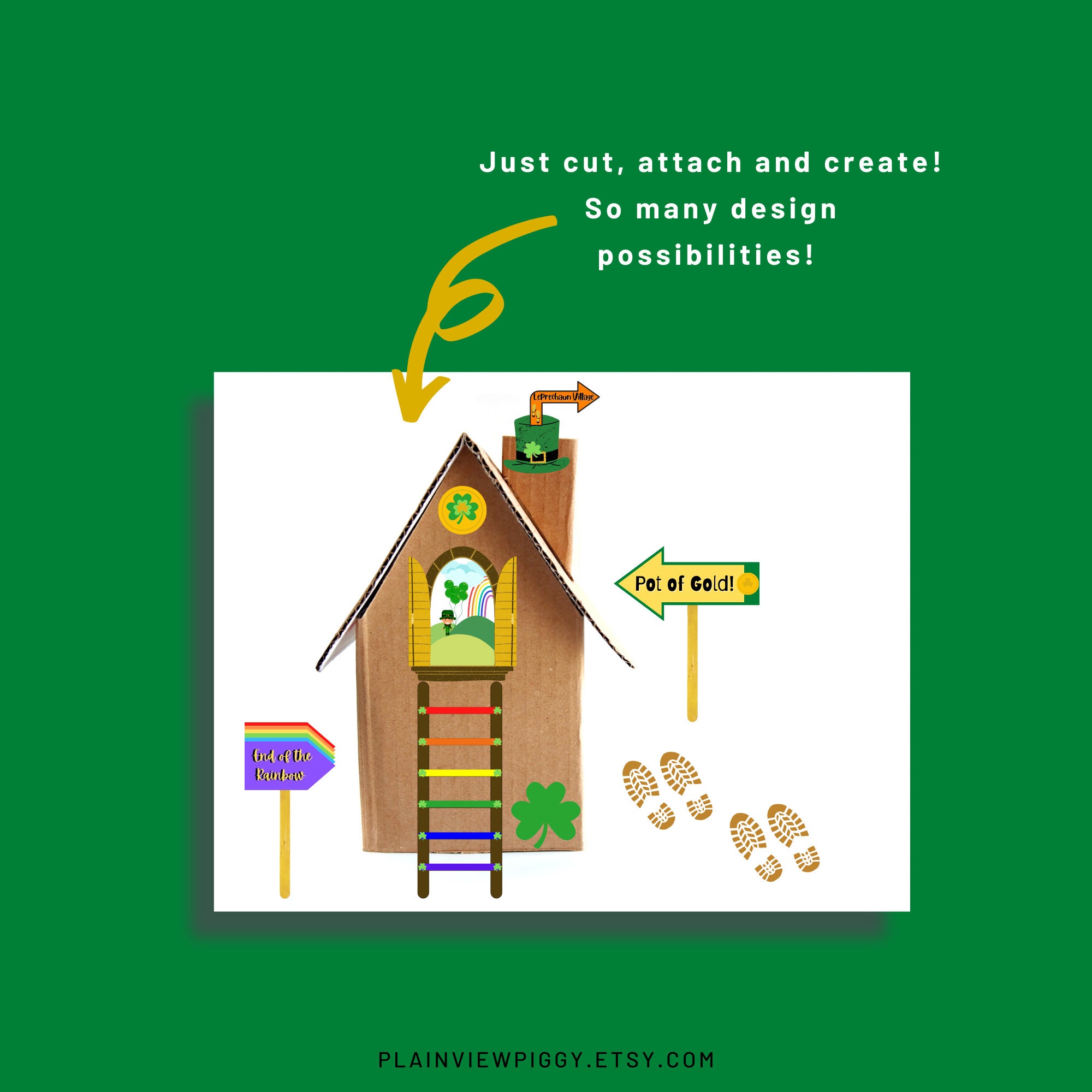 Leprechaun Trap Kit Printable, St Patricks Day Activities for Kids ...