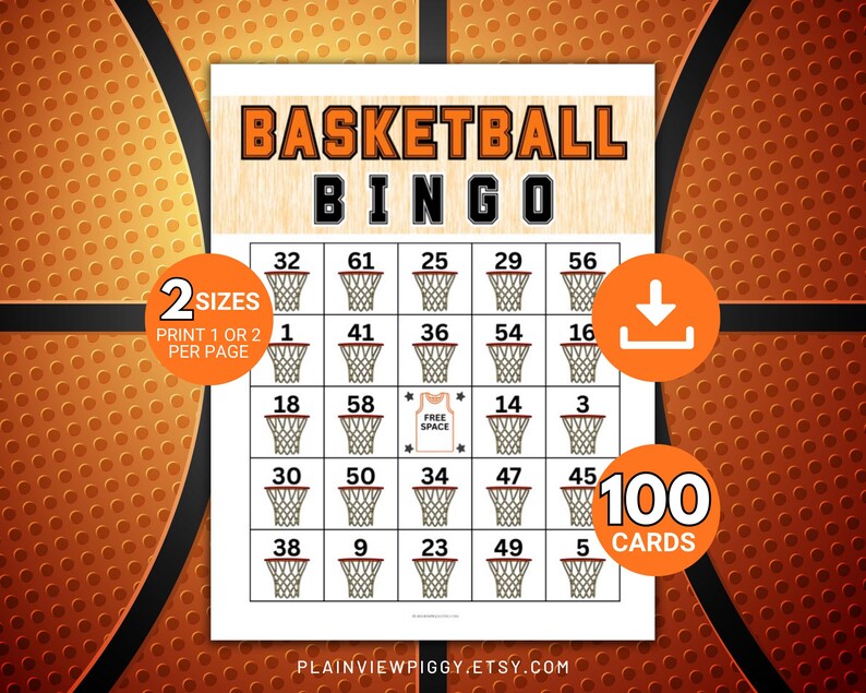 Printable Basketball Bingo Cards, Basketball Games Team Building ...