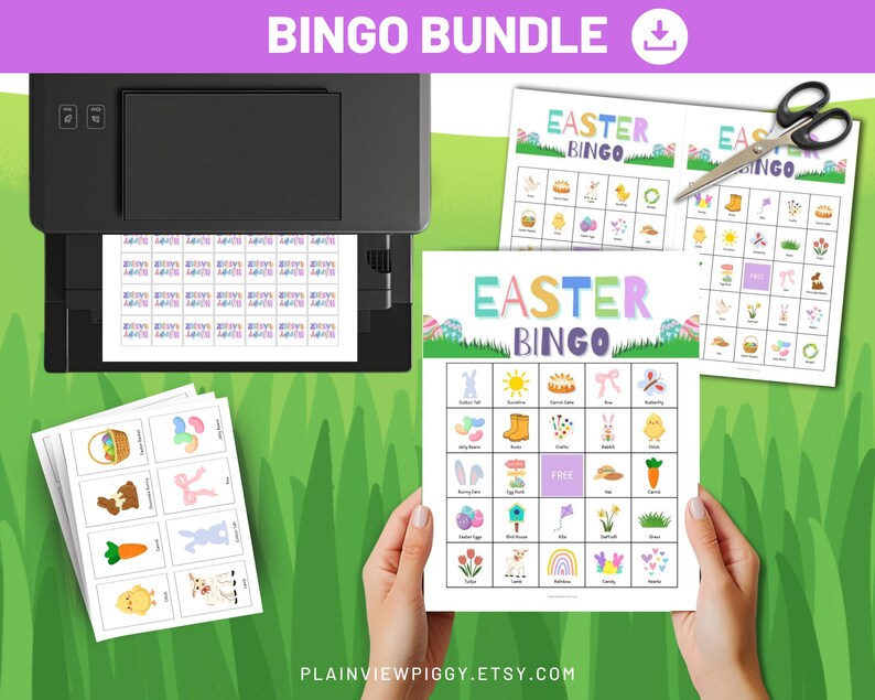 Easter Bingo Cards, Church Bingo, Easter Games for Kids and Adults ...