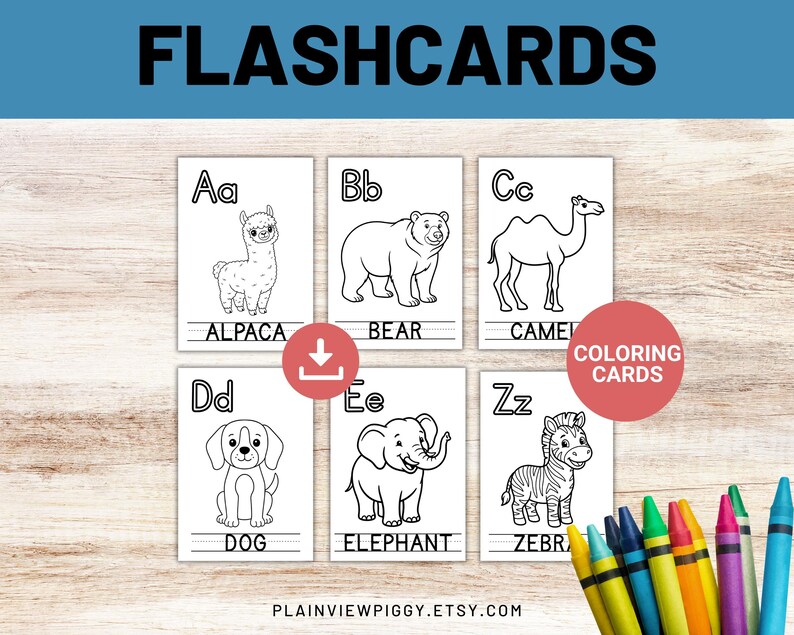 ABC Flashcards, Animal Alphabet Coloring Pages, Alphabet Practice ...