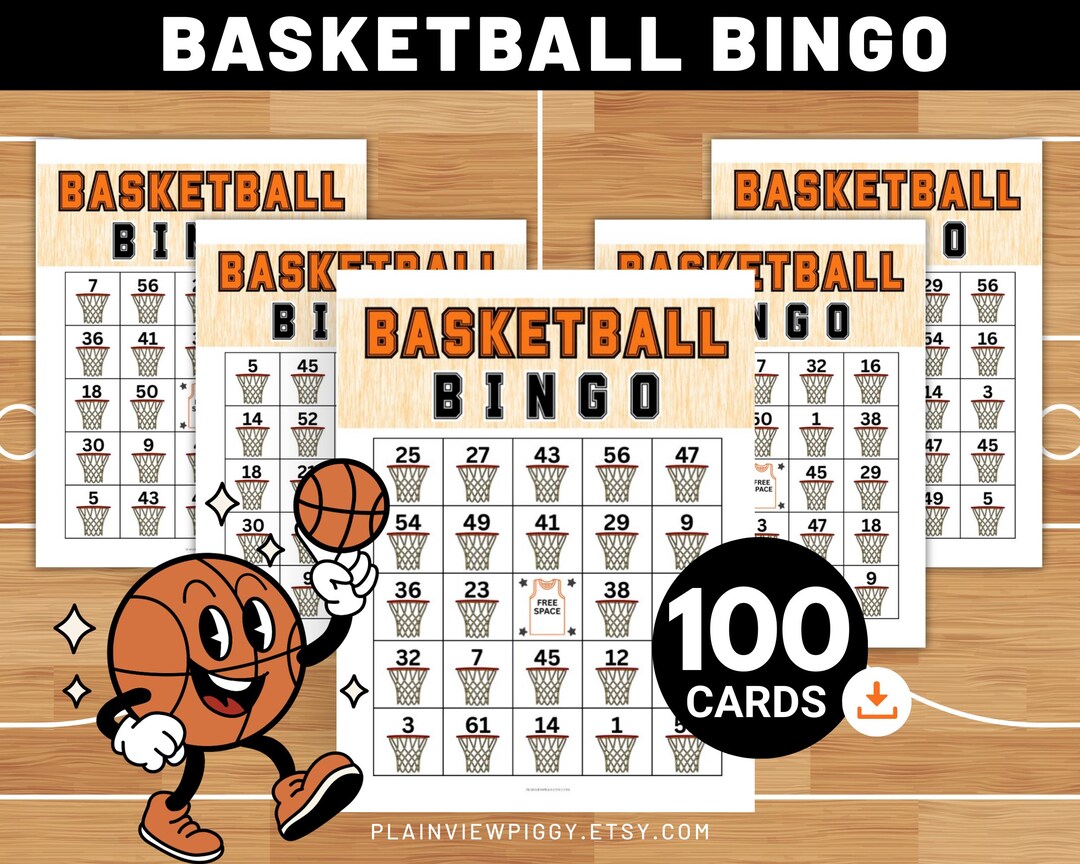Printable Basketball Bingo Cards, Basketball Games Team Building ...