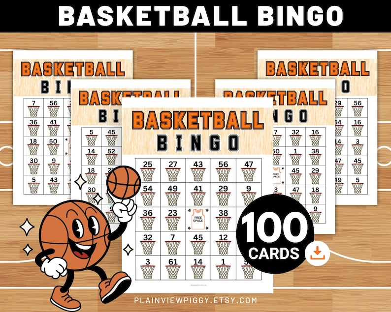 Printable Basketball Bingo Cards, Basketball Games Team Building ...