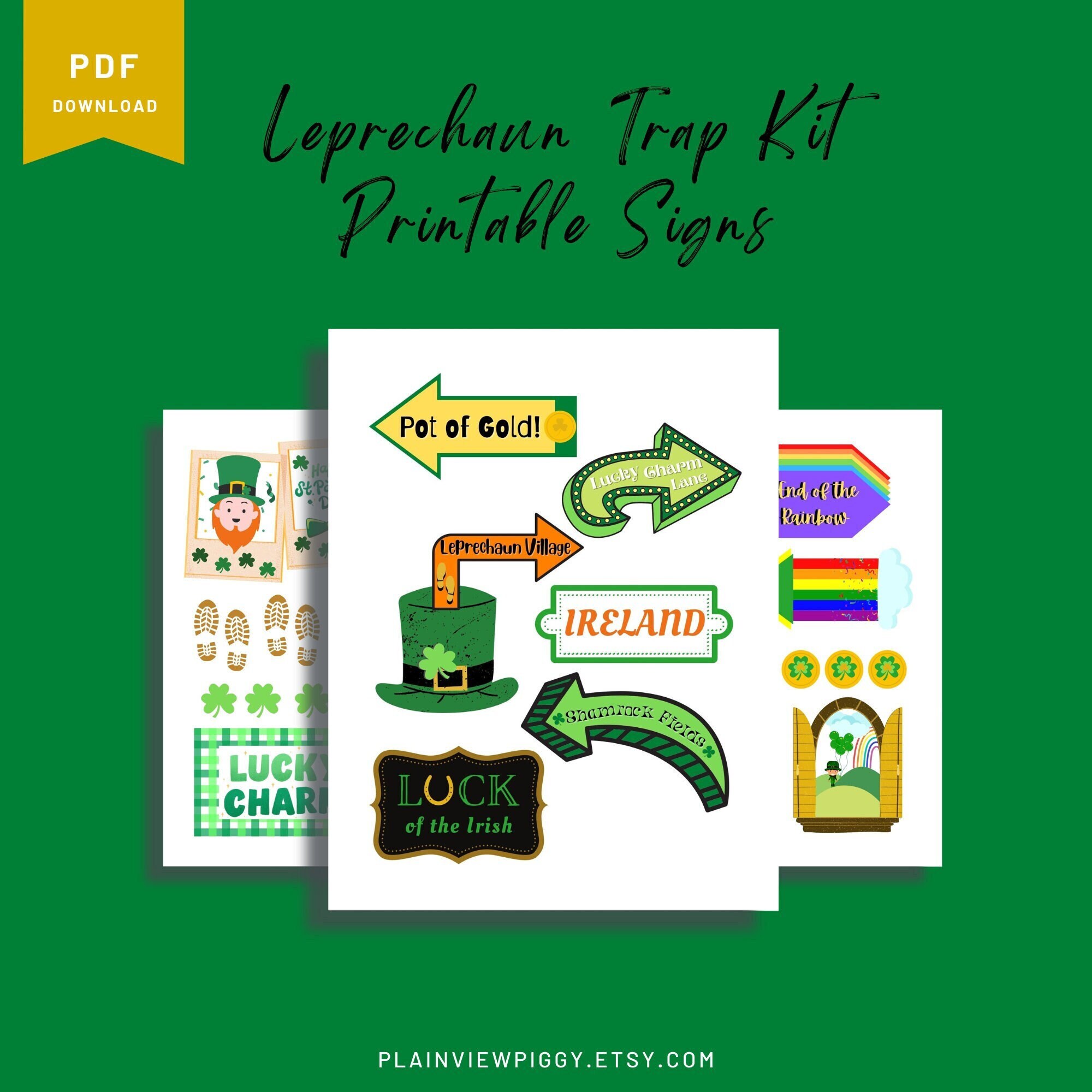 Leprechaun Trap Kit Printable, St Patricks Day Activities for Kids ...