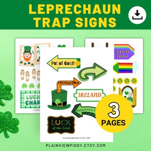 Leprechaun Trap Kit Printable, St Patricks Day DIY Craft (digital ...