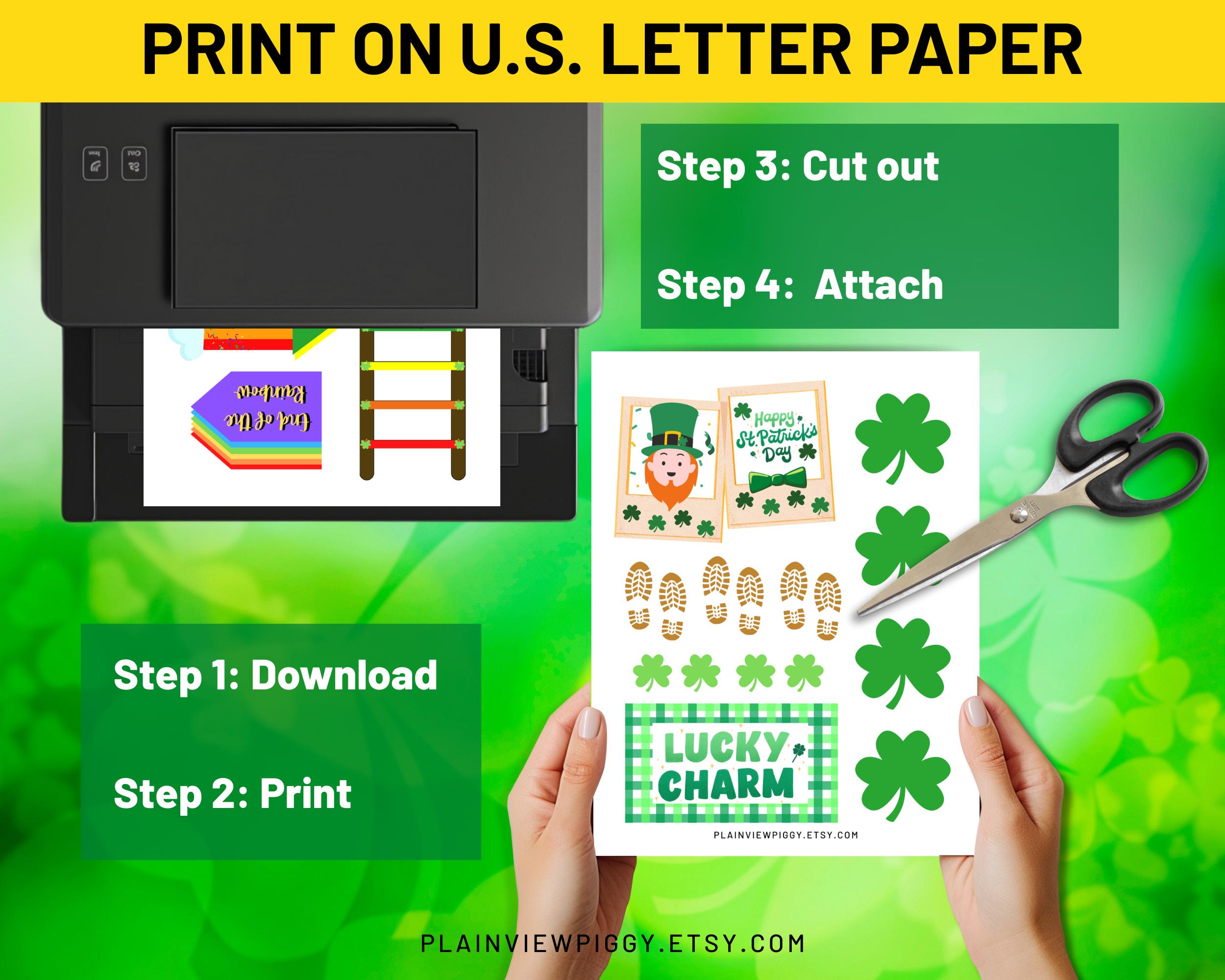 Leprechaun Trap Kit Printable, St Patricks Day DIY Craft (digital ...