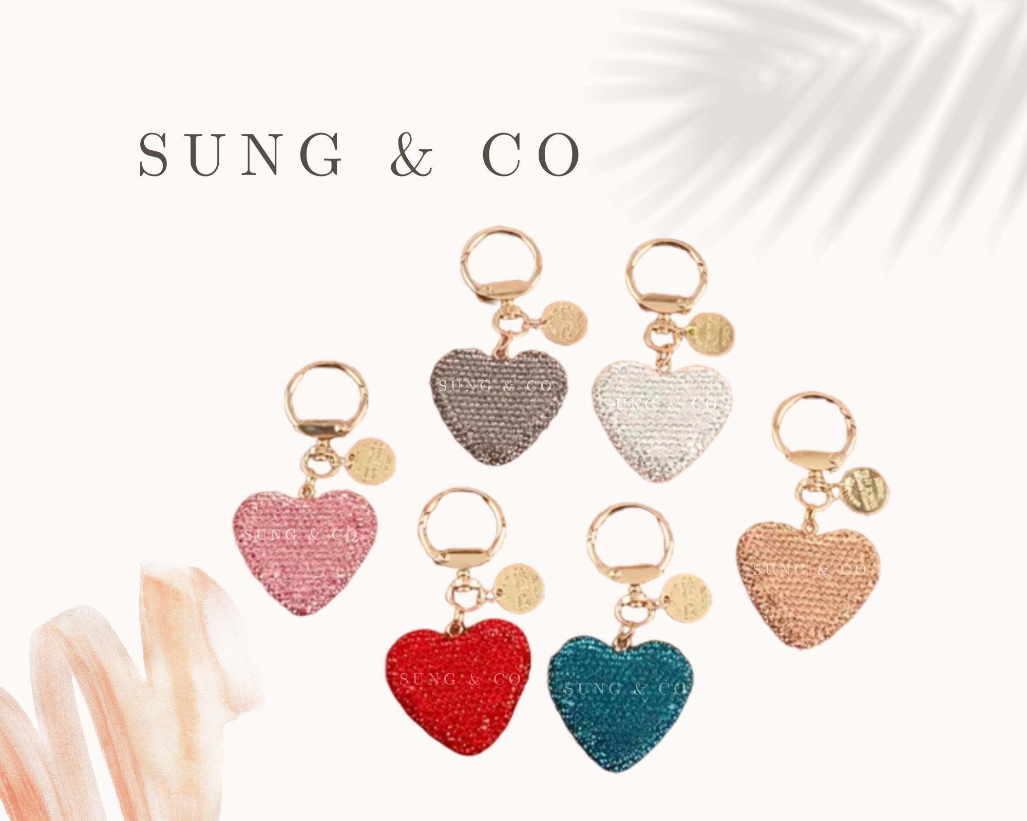 RHINESTONE 3D HEART Keychain/bling Keychain/heart Keychain/3d Heart ...