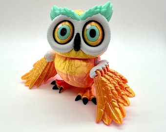 3D Printed, Articulated Owl - Etsy