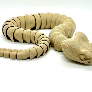 3D Printed Articulating Rattlesnake Flexible Sensory Toy Gadget Flexi ...