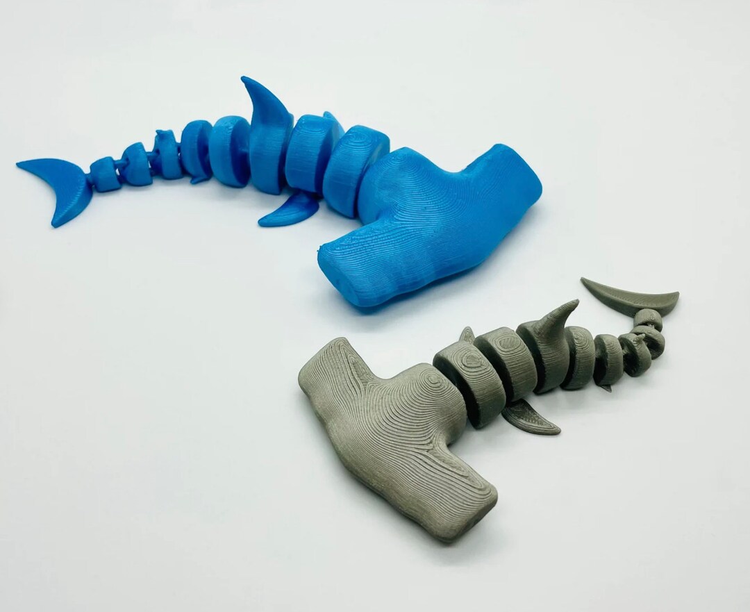 3D Printed Articulating Flexible Shark Sensory Toy Gadget - Etsy