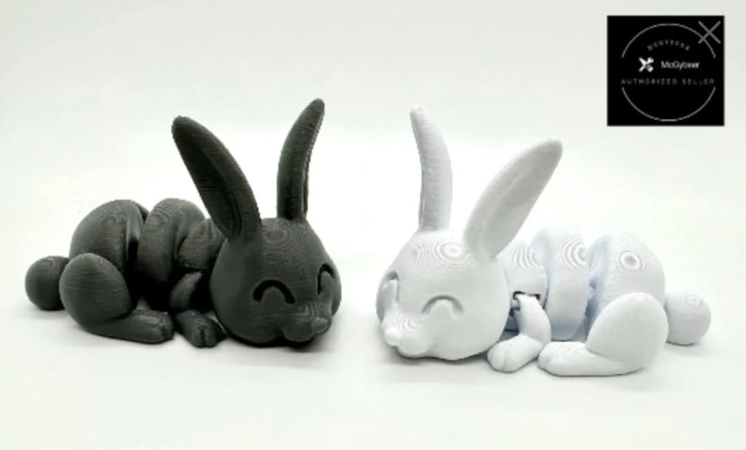 3D Printed Articulating Flexible Bunny Sensory Toy Gadget Fidget Desk ...