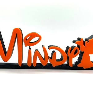 Custom Disney Inspired 3D Printed Name Plates Personalized Character ...