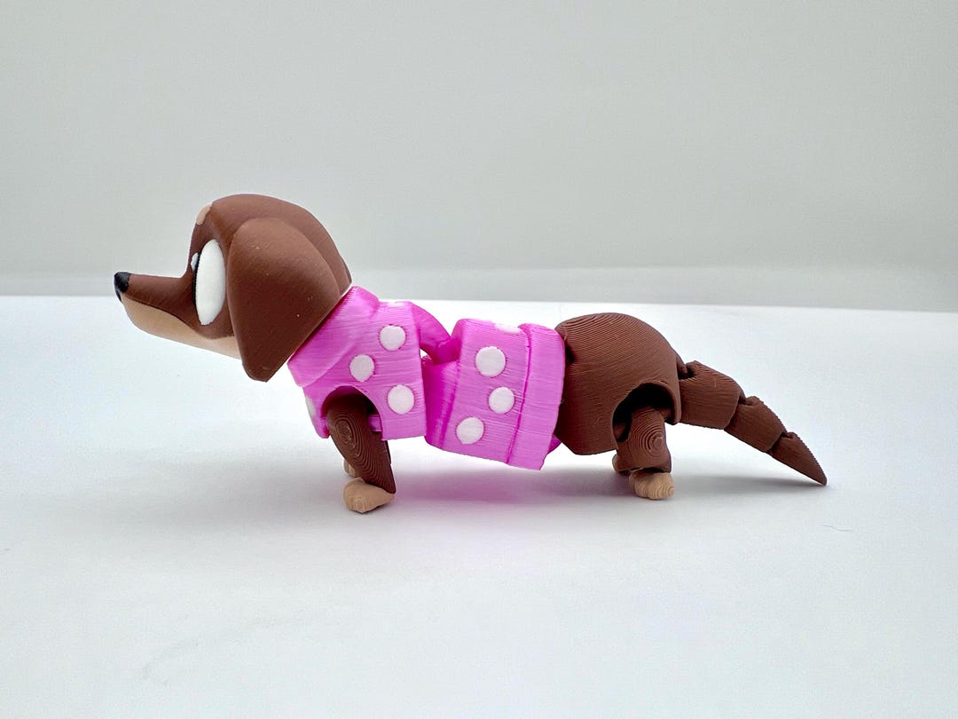 3D Printed Articulating Flexible Dog Sensory Toy Gadget Fidget Desk Toy ...