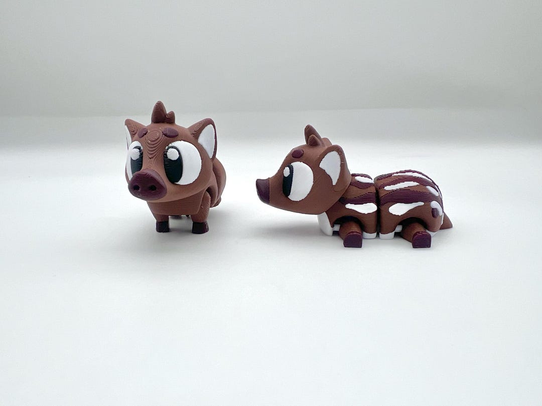 Wild Boar Pig 3D Printed Articulating Flexible Pumba Sensory Toy Gadget ...