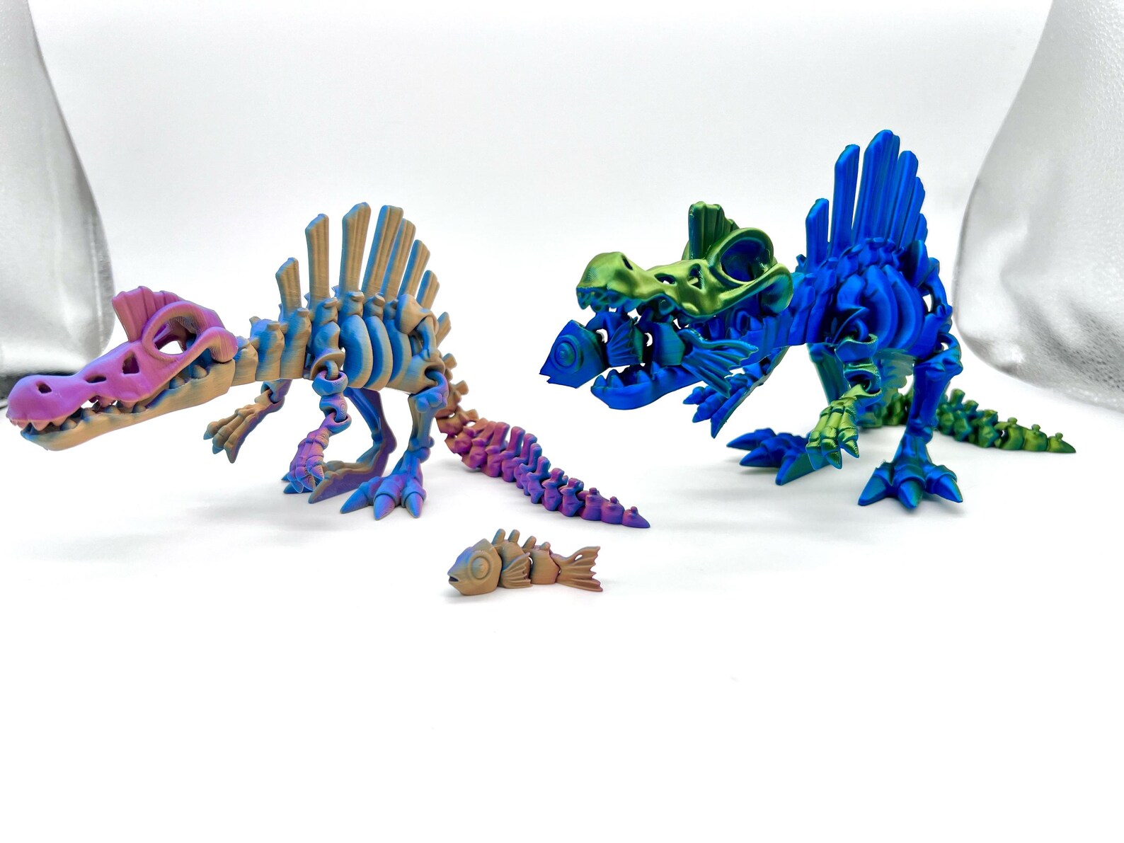 3D Printed Articulating Dinosaur Skeleton Flexible Sensory Toy Gadget ...