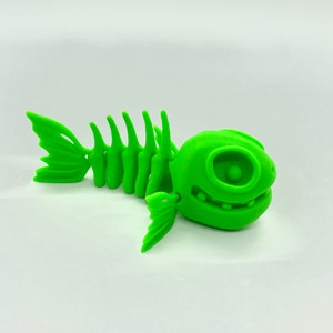 3D Printed Articulating Flexible Fish Skeleton Sensory Toy Gadget Flexi ...