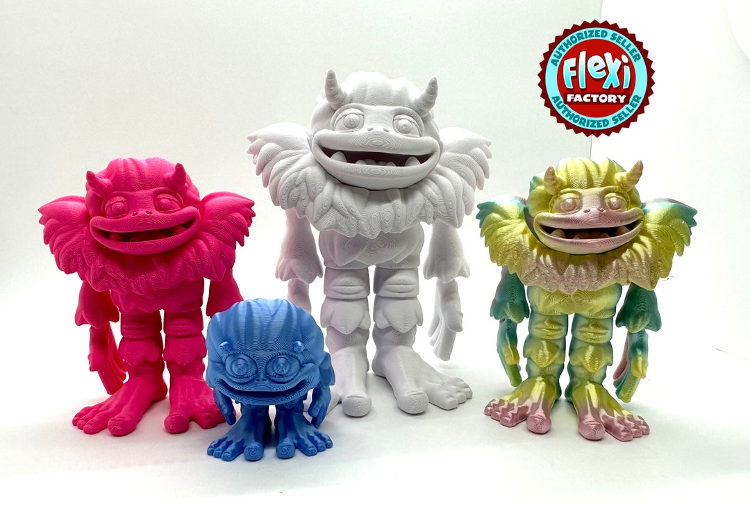 3D Printed Articulating Flexible Yeti Sensory Toy Gadget Flexi Factory ...