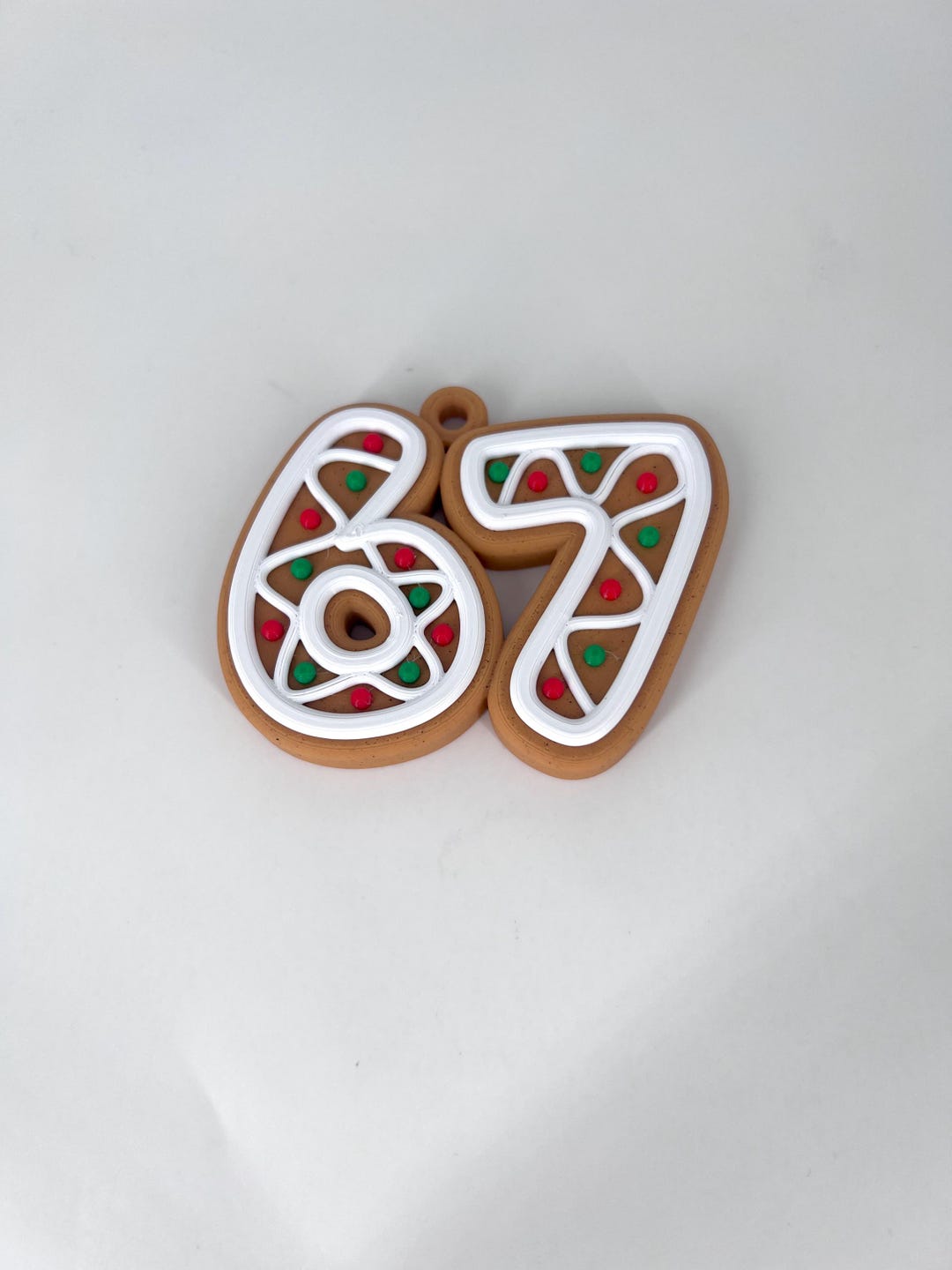 3D Printed Gingerbread SIX SEVEN 67 Cookie Christmas Ornament Gift - Etsy