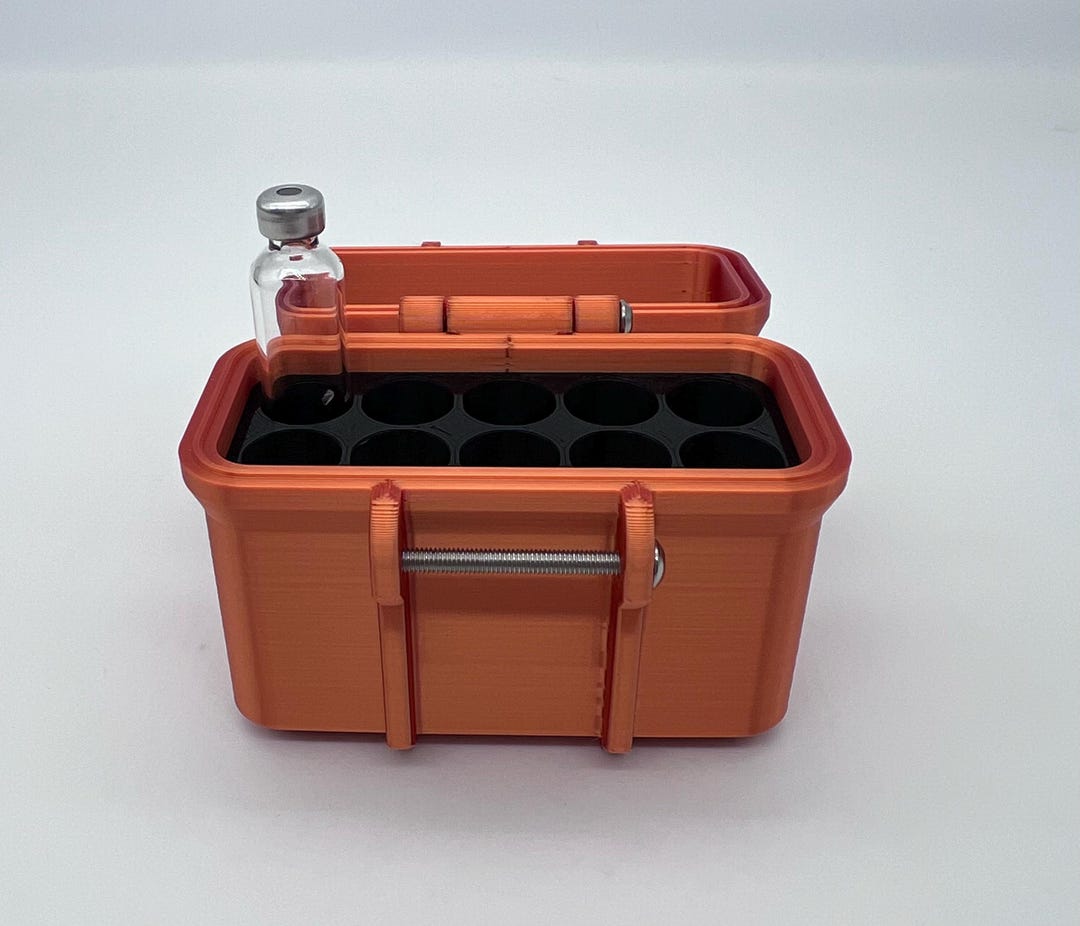 Peptide Vial Storage Container Carrying Case Organizer Box Multiple ...