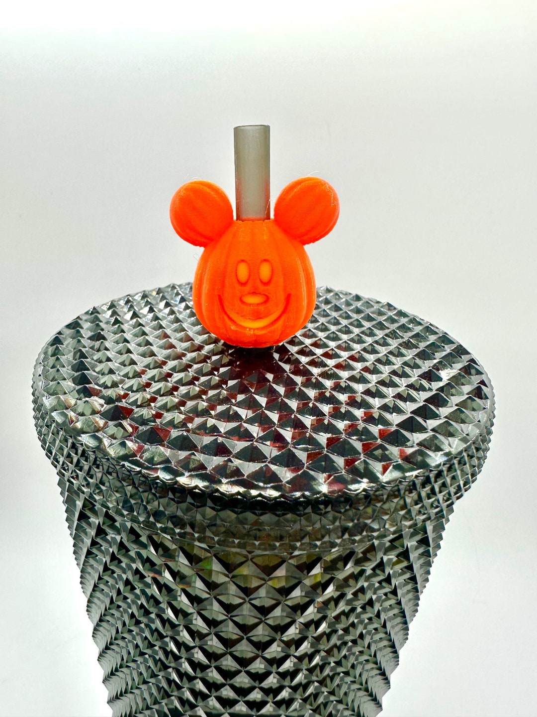 Custom 3D Printed Mickey Mouse Pumpkin Ghost Inspired Straw Topper ...