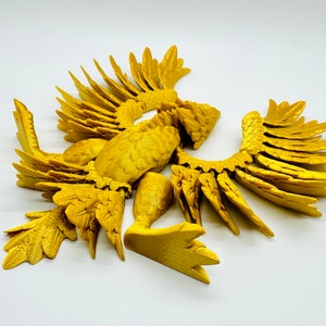 3D Printed Articulating Flexible Phoenix Sensory Toy Gadget Fidget Desk ...