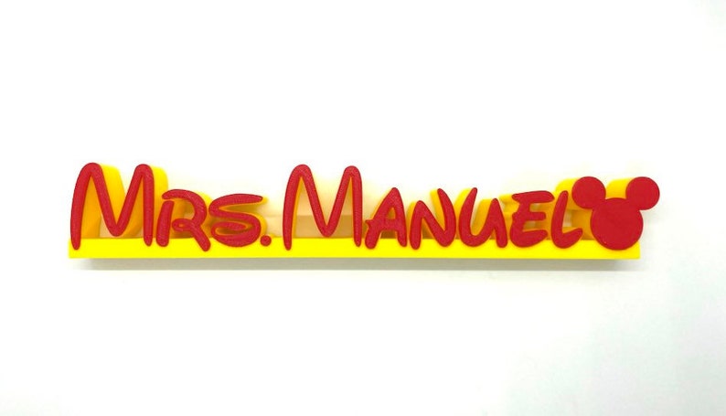 Custom Disney Inspired 3D Printed Name Plates Personalized - Etsy