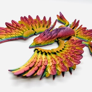 3D Printed Articulating Flexible Phoenix Sensory Toy Gadget Fidget Desk ...