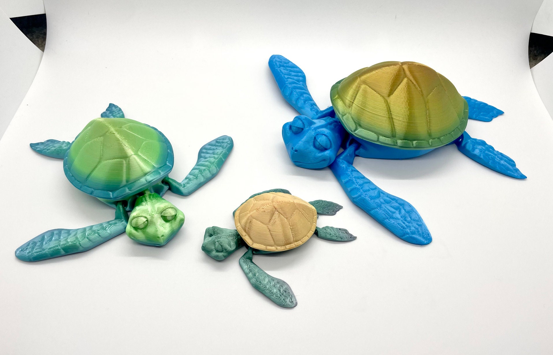 3D Printed Articulating Flexible Sea Turtle Ocean Sensory Toy | Etsy