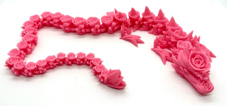 3D Printed Articulating Rose Dragon Cinderwing Exclusive - Etsy