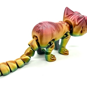 3D Printed Articulating Cat Kitten Flexible Sensory Toy Gadget Flexi ...