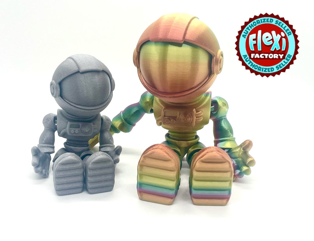 3D Printed Articulating Flexible Astronaut Sensory Toy Gadget Flexi ...