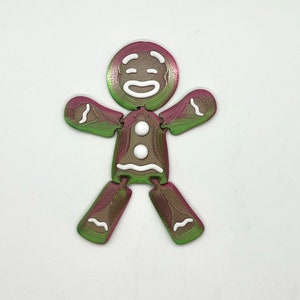 3D Printed Articulating Gingerbread Man Gingerbread Woman Sensory Toy ...