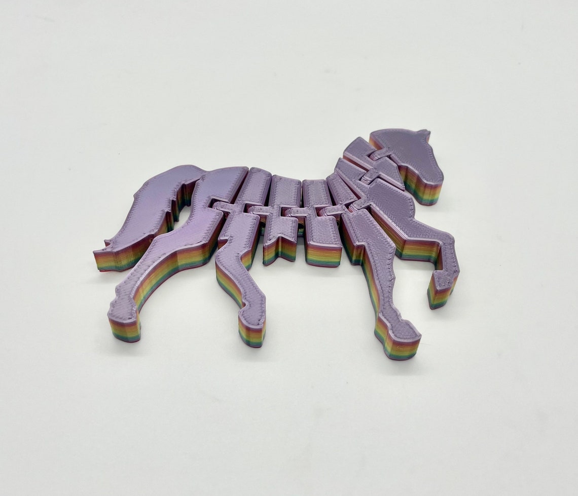 3D Printed Articulating Horse Unicorn Pony Sensory Fidget Toy - Etsy