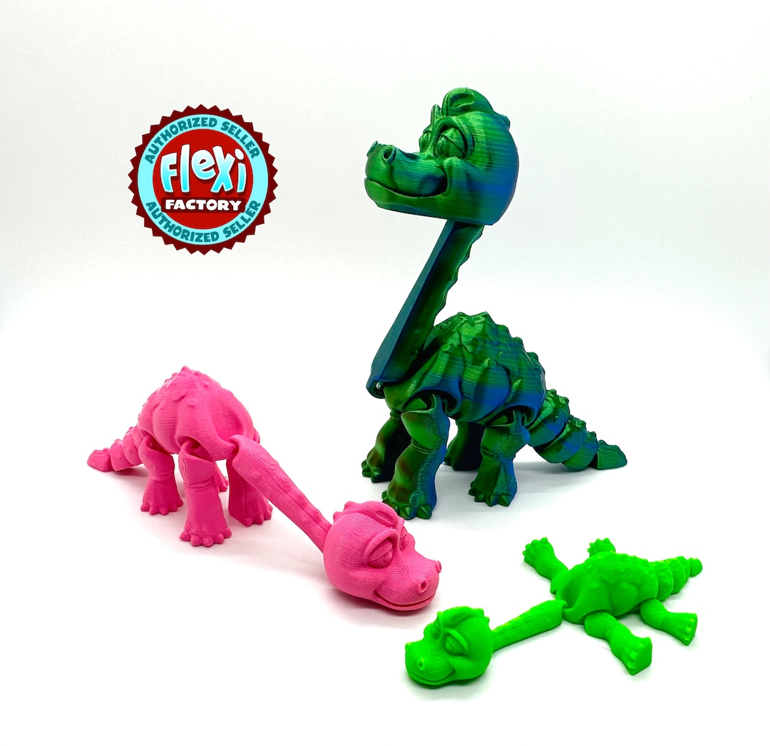 3D Printed Articulating Flexible Dinosaur Brachiosaurus Sensory Toy Gadget Flexi Factory ...