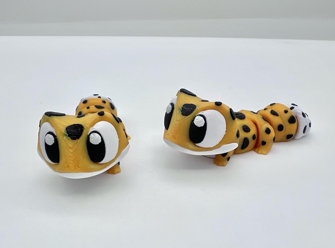 Flexible Leopard Gecko 3D Printed Articulating Sensory Toy Gadget ...