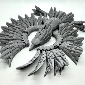 3D Printed Articulating Flexible Phoenix Sensory Toy Gadget Fidget Desk ...