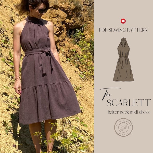 Halter Dress Pattern - Etsy