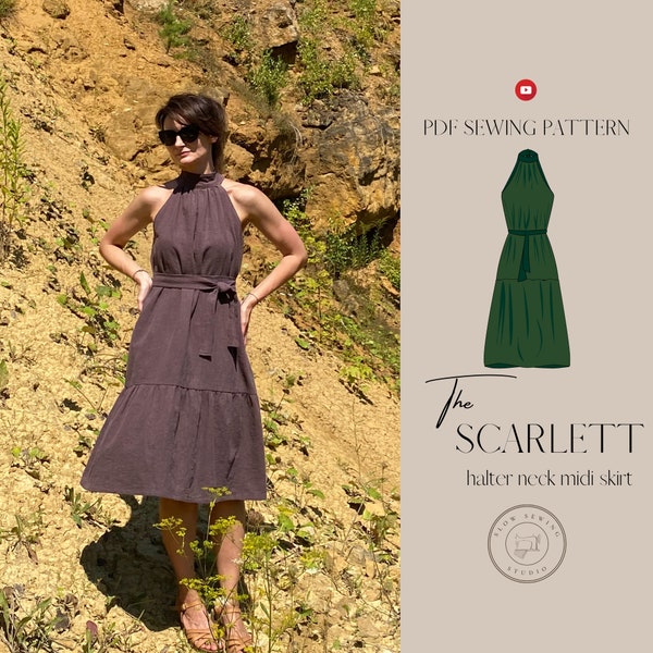 Halter Dress Pattern - Etsy